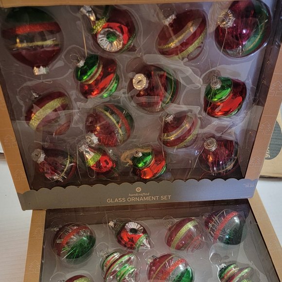 Target | Holiday | 4 Target Wonderland Christmas Handcrafted Glass ...